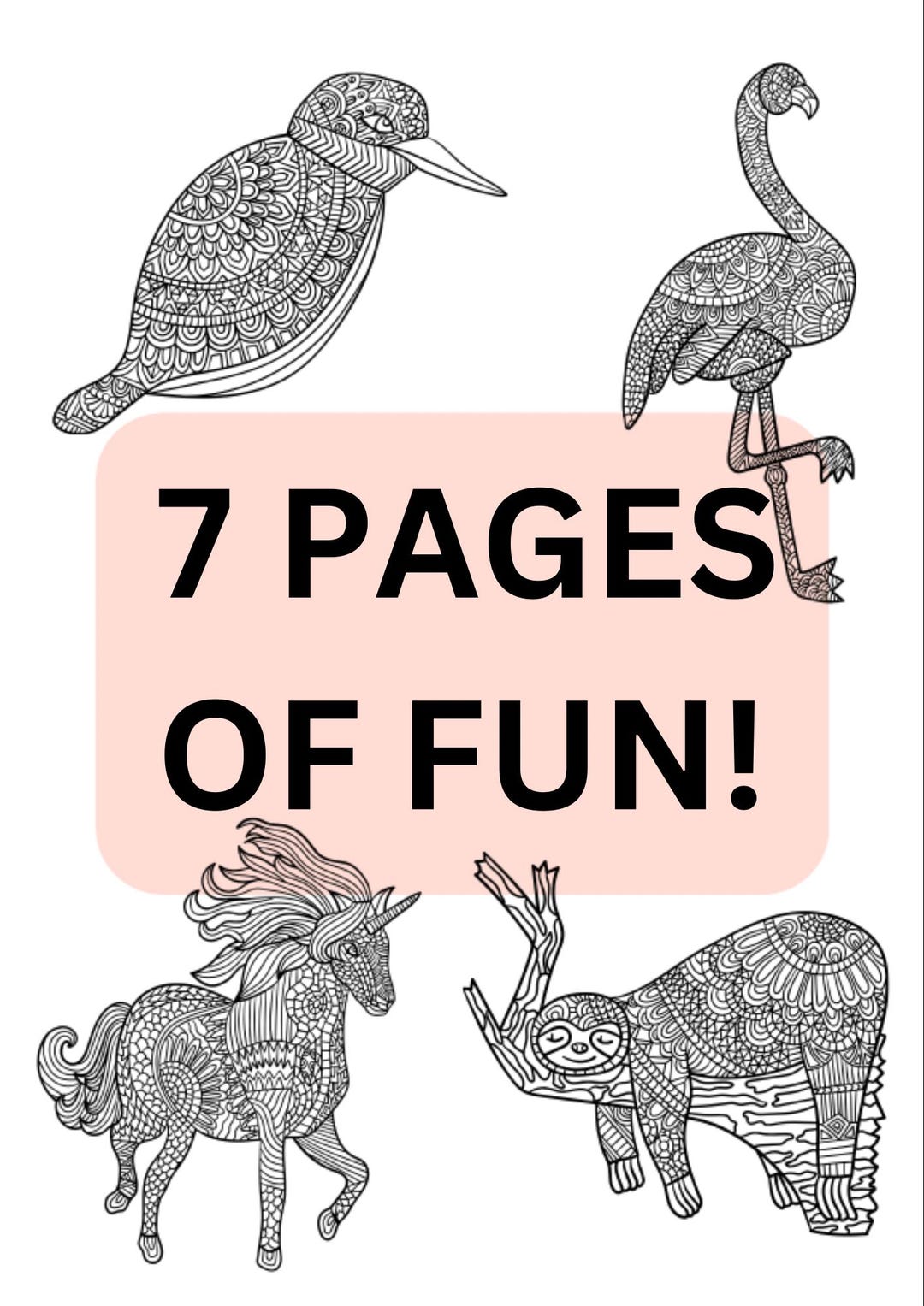Mindful Colouring Book With Titles | 7 Pages | Printable Activity for ...