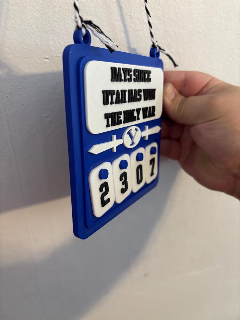 Utah College Football Rivalry Holy War Days Counter - Etsy