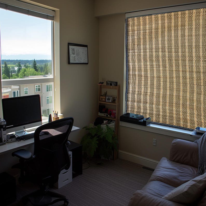 Handmade Roman Shade Chik Blinds Made With Reed, Polyester Thread ...