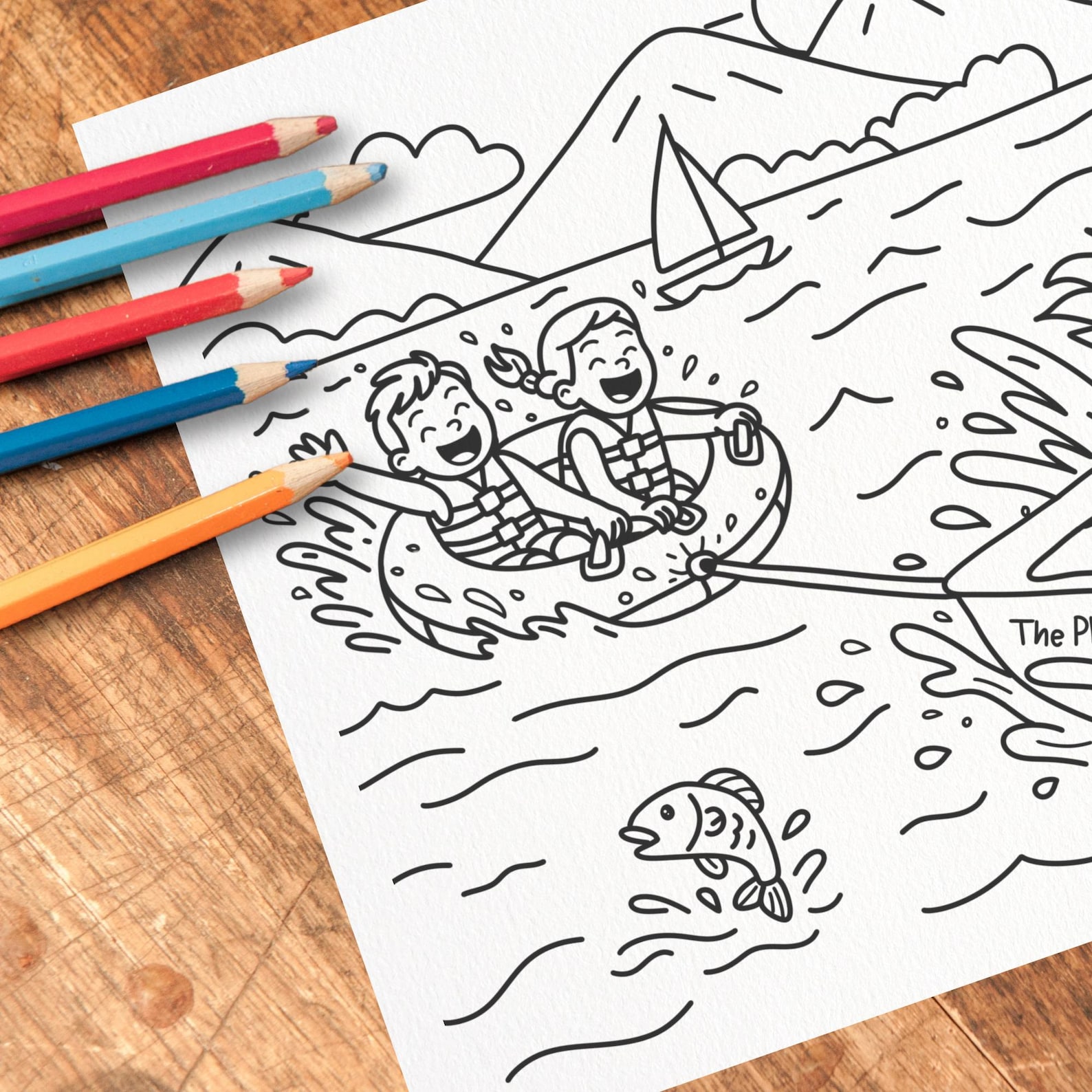 Jet Boat Summer Coloring Page – Lake Day Printable for Kids, Parents ...