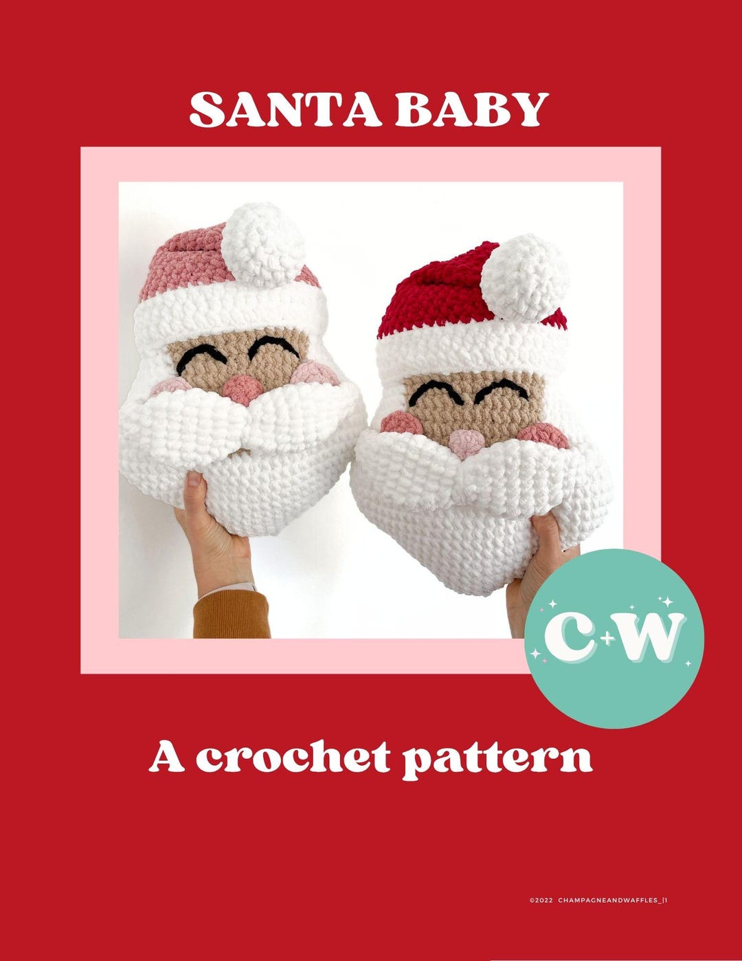 Crochet Santa Pillow Pattern: Bulky Yarn Christmas Decor (PDF Pattern ...