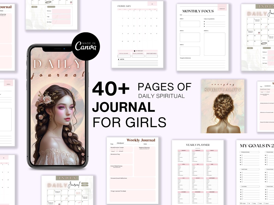 2025 Daily Spiritual Journal Printable | 40 Pages PDF | Faith Journal ...
