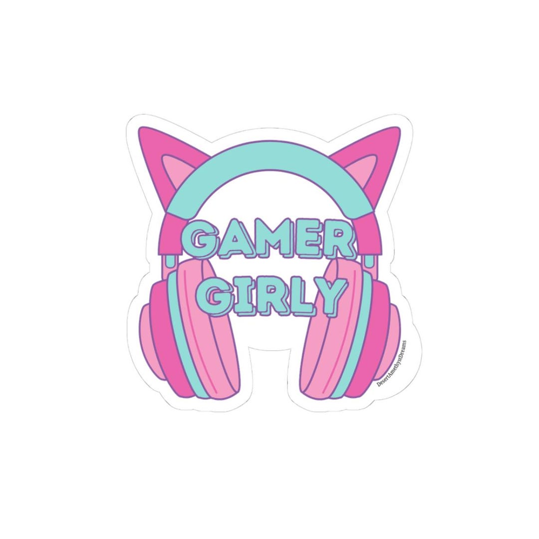 Gamer Girly Kiss-cut Stickers, Fun Decor for Gamers, Laptop Stickers ...