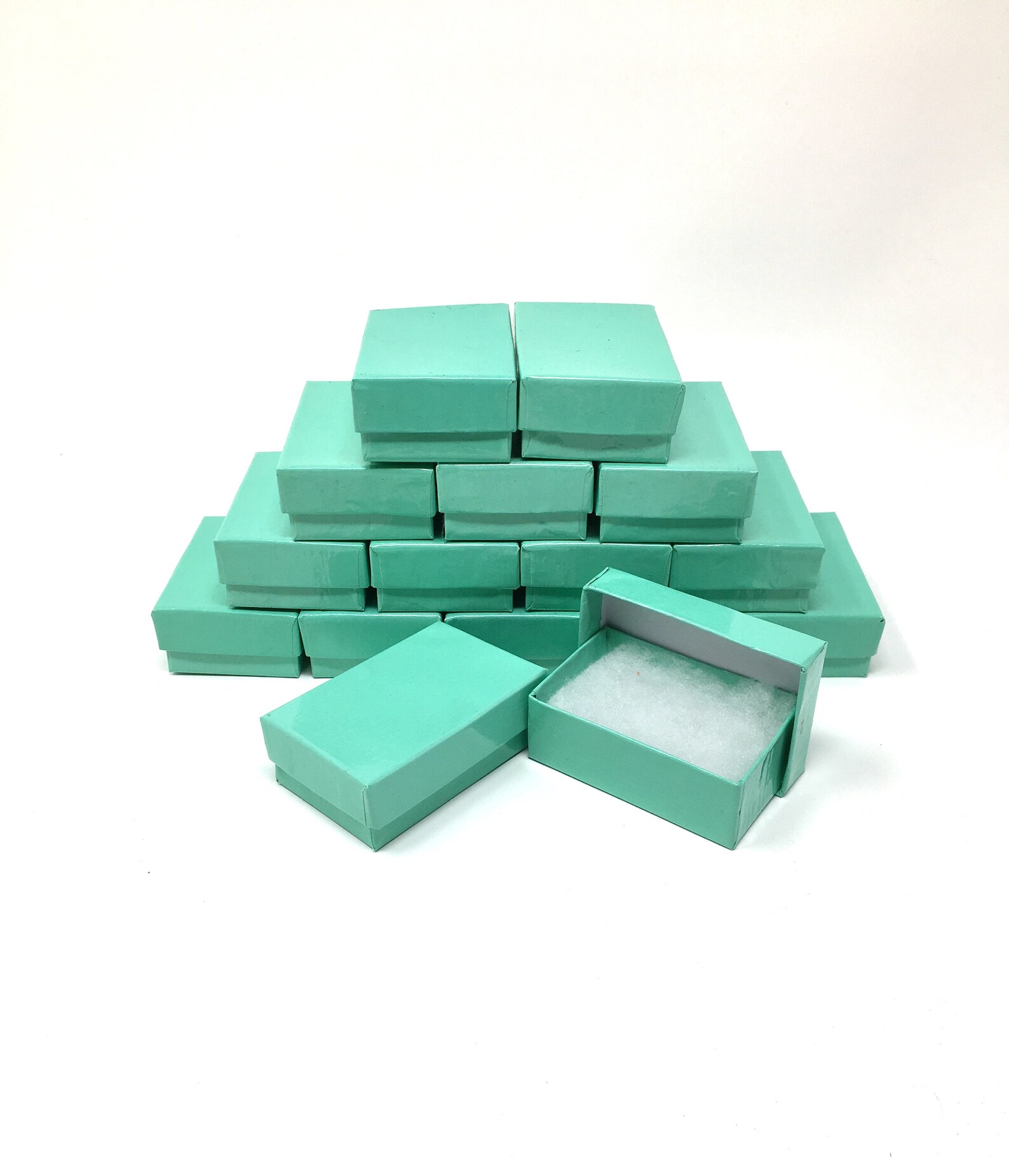 Teal Blue Boxes 20 count 2.5 x 1.5 x 1 Cotton Filled | Etsy