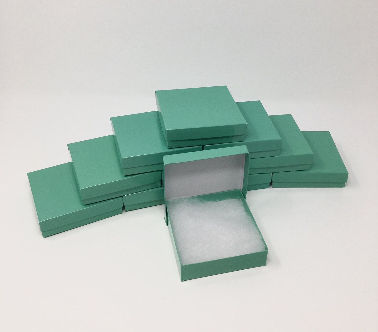 100 Pack Teal Blue Boxes 3.5 X 3.5 X 1 In // ECONOMY SIZE // - Etsy