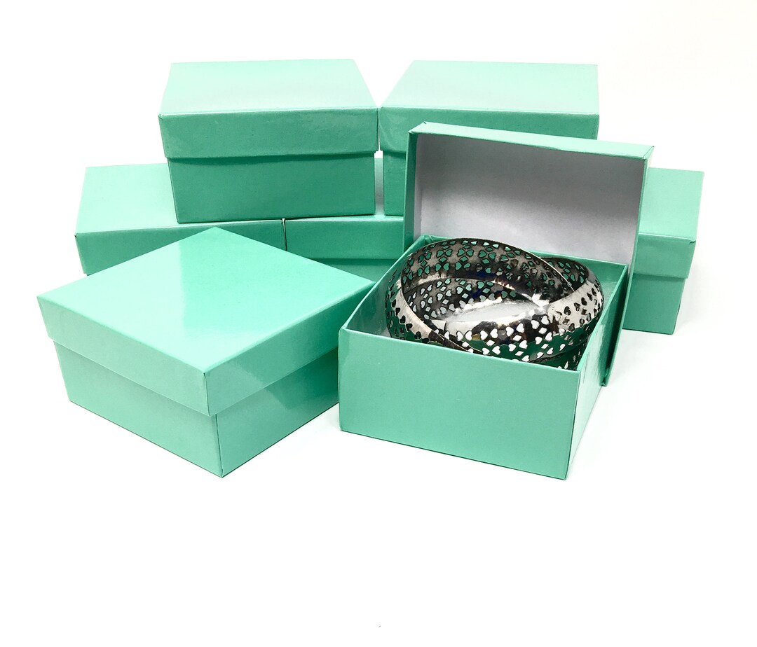 10 Pack - Teal Blue Boxes (3.75 X 3.75 X 2 In.) - Etsy