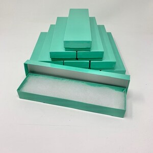 20+ Count Teal Blue Boxes - Cotton Filled Bracelet Boxes - Etsy