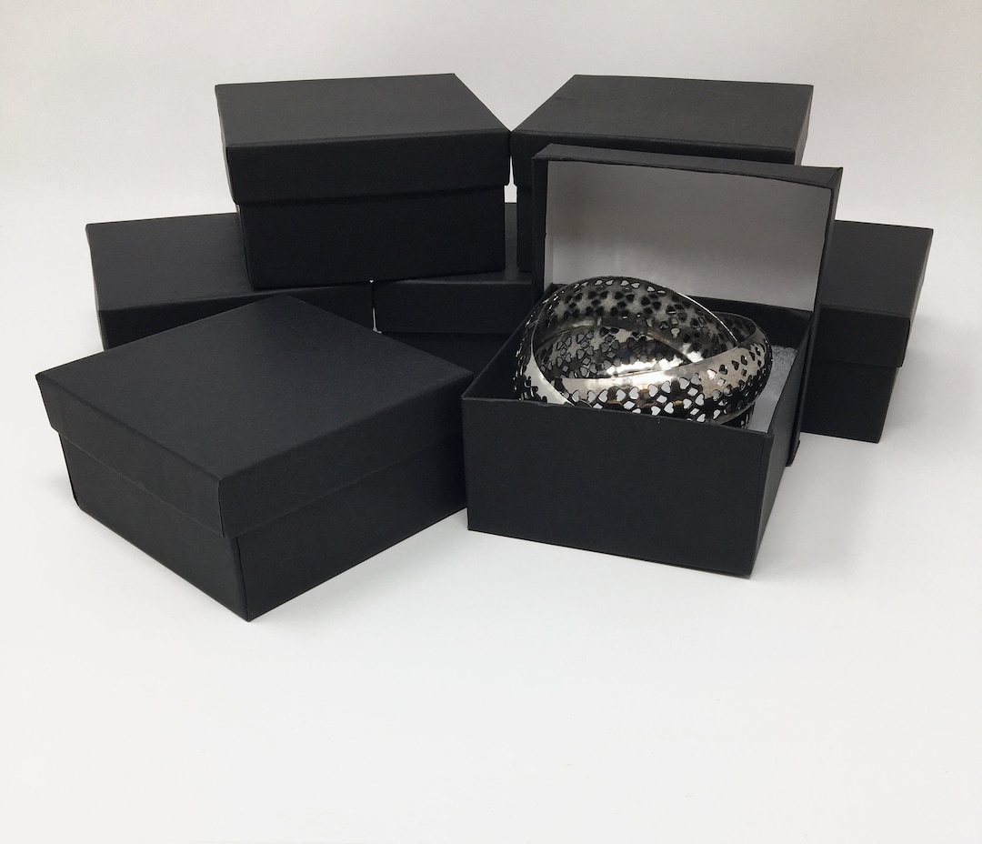 10 Pack - Matte Black Jewelry Boxes (3.75x3.75x2in.) - Etsy