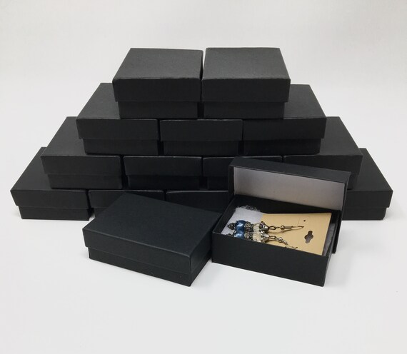 100 Pack Matte Black Boxes 3.25 X 2.25 X 1 In // ECONOMY | Etsy