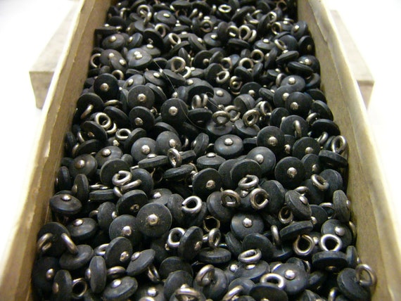 Antique Vintage Victorian Boot Buttons Black Matte with | Etsy