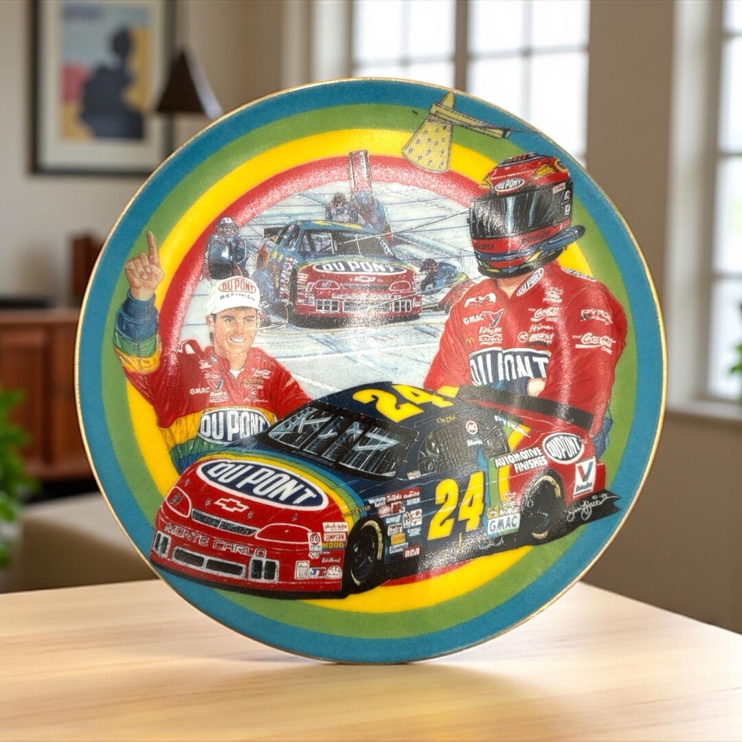 Jeff Gordon NASCAR Collectible Plate “on the Warpath” 1996 Hamilton ...