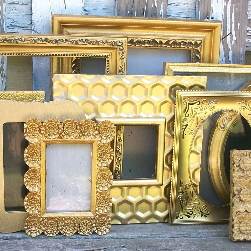 Gold Picture Frames - Etsy