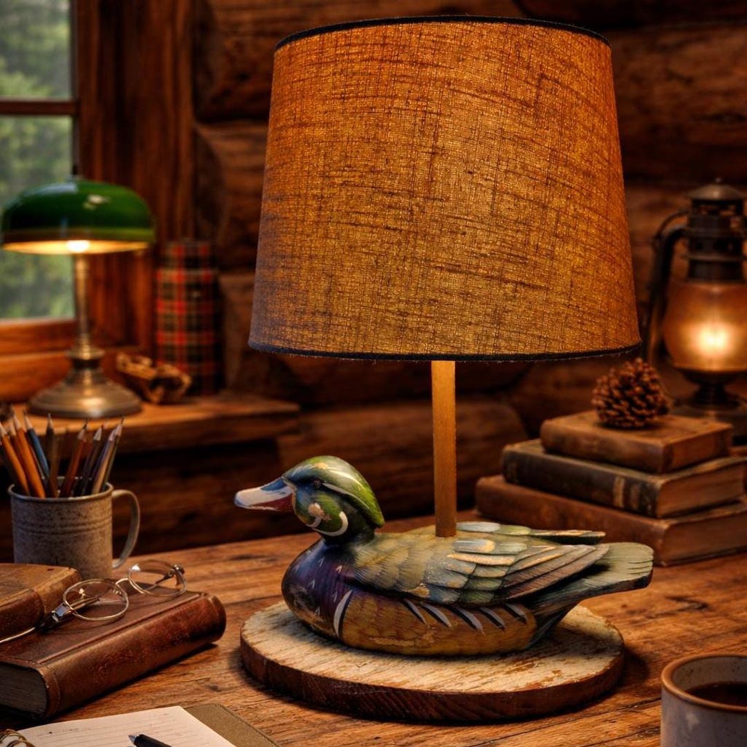Colorful Duck Decoy LAMP. Sportsman Decor. Hunting Decor. Upcycled ...