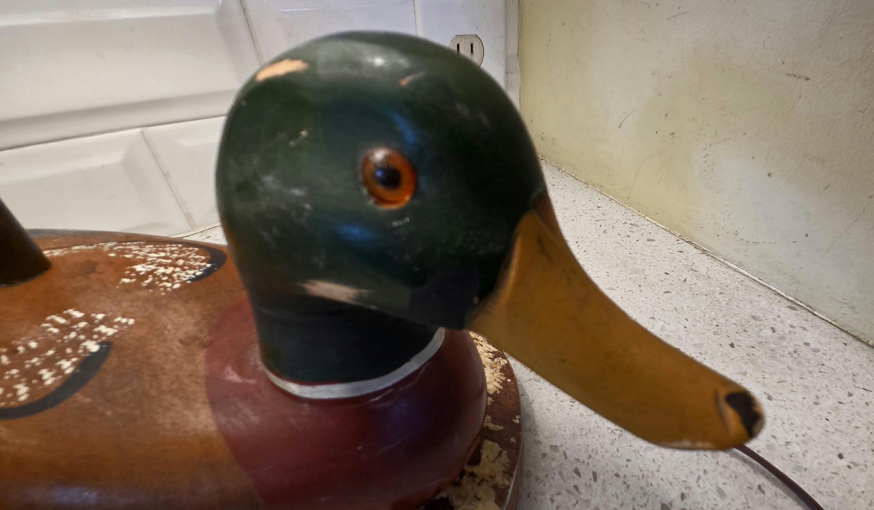 PAIR of Duck Decoy LAMPS. on BARNWOOD Bases. Rustic Lakehouse Decor ...