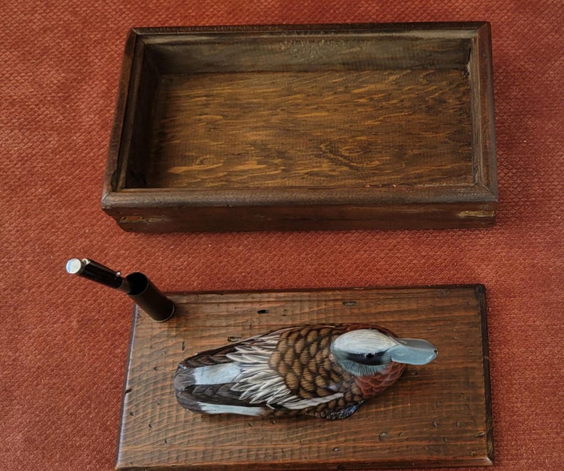 Duck Decoy Storage Box. With Shotgun Shell. Hunting Decor. Upcycled ...