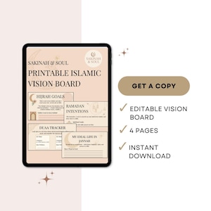 Islamic Vision Board Kit: Hijrah Goals, Ramadan Intentions, Duaa ...