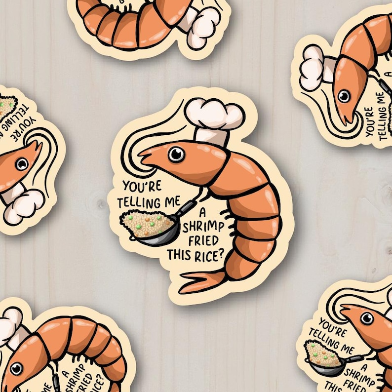 Shrimp Fried Rice Sticker / Vinyl Decal - Etsy