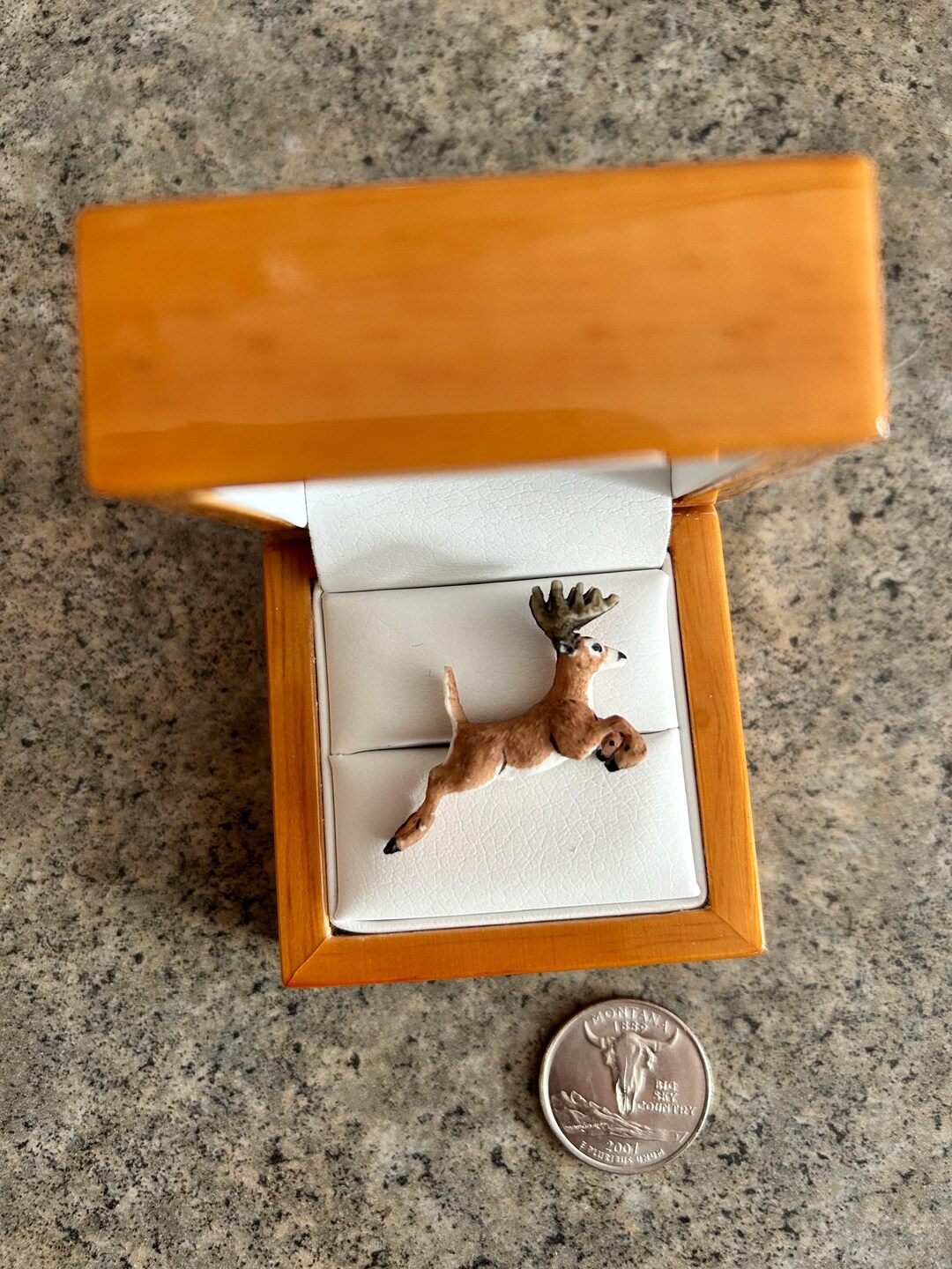 Deer White-tailed Deer or Elk Pin Made of Elk Antler, Montana Handmade ...