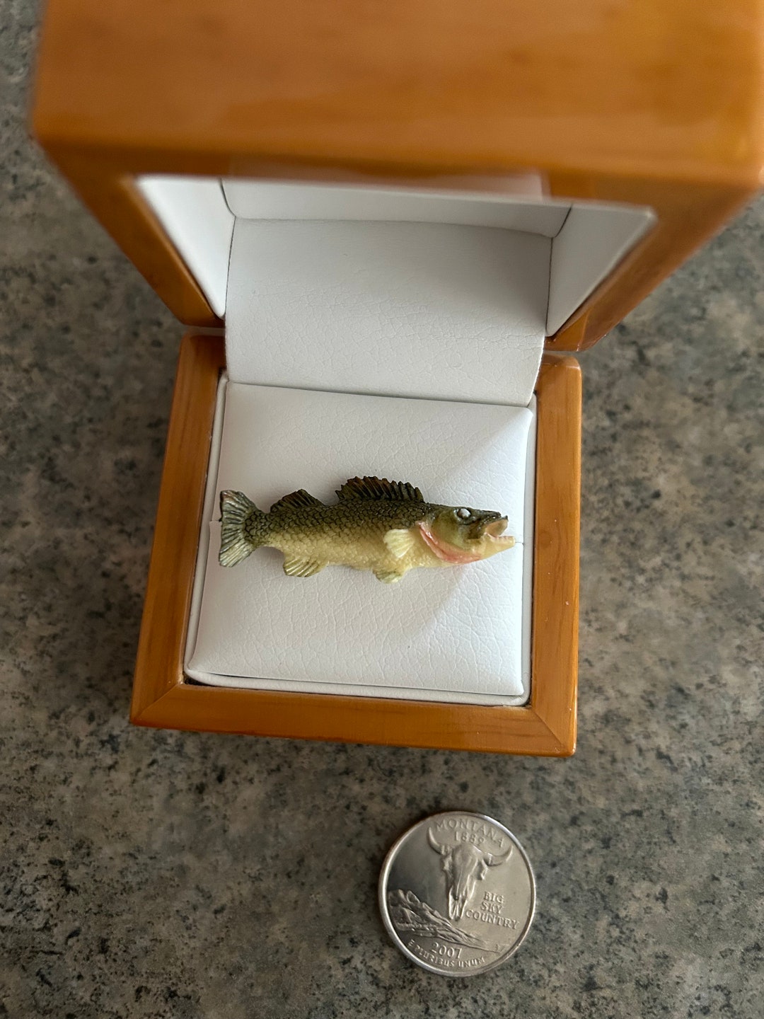 Walleye Pike Pickerel Fish Pin Made of Elk Antler, Montana Handmade Hat ...