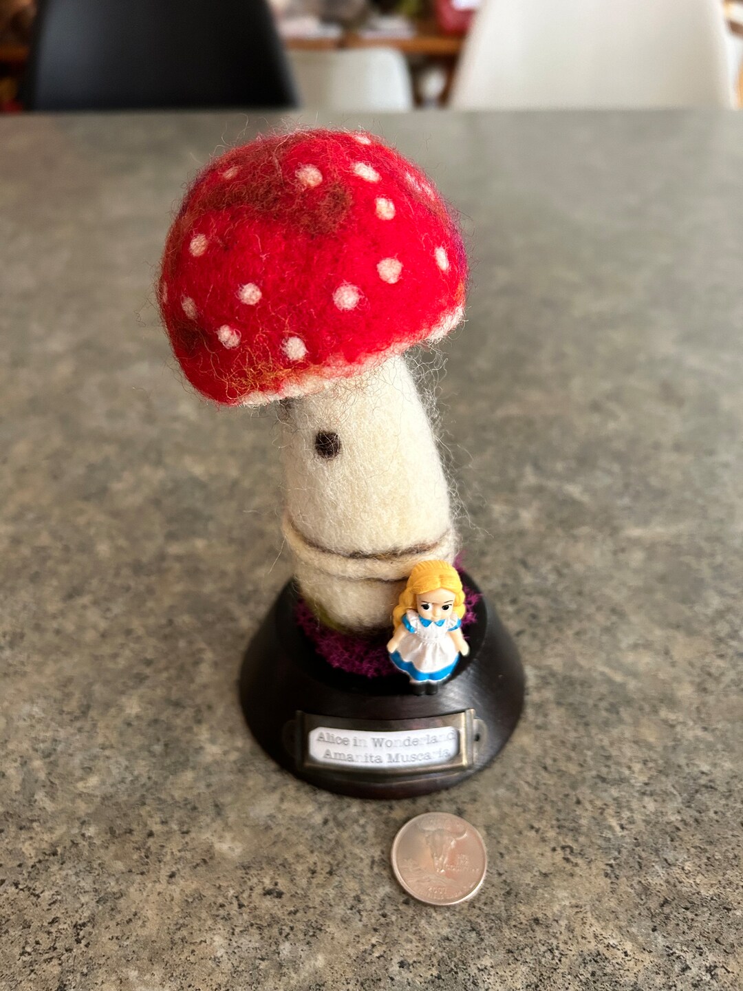 Felted Fly Agaric Mushroom Fungus Fungi With Alice in Wonderland ...