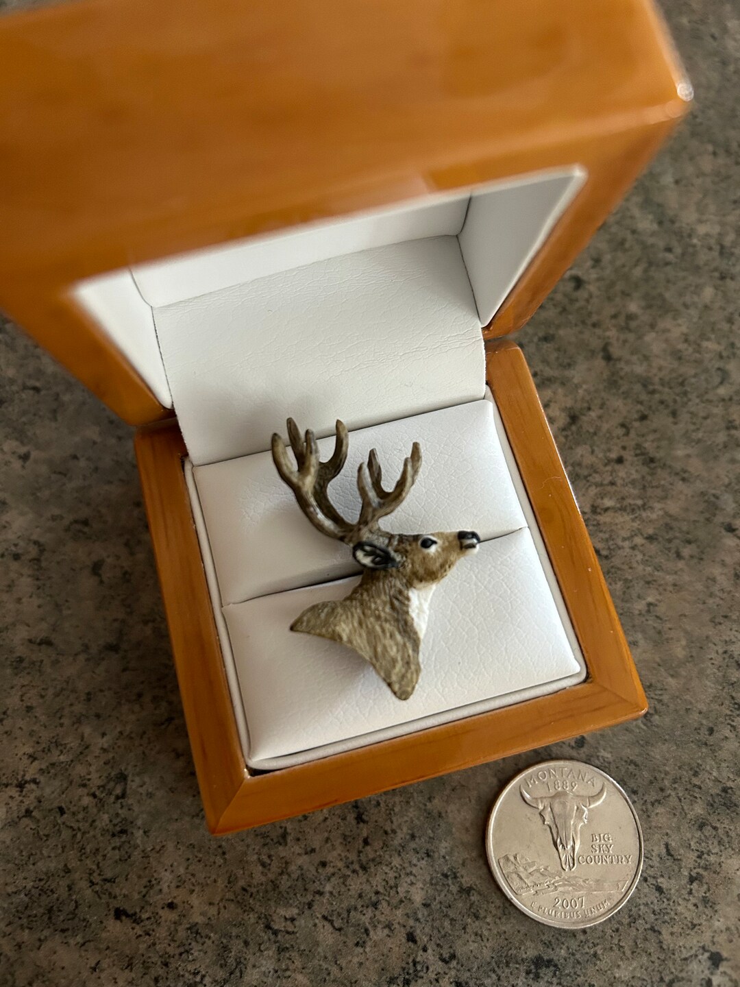 Elk Pin Made of Elk Antler, Montana Handmade Hat or Lapel Pin - Etsy