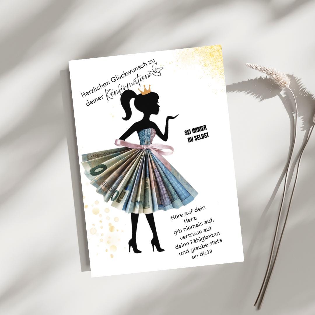 Confirmation Money Gift for Girl – Voucher for Daughter, Woman or ...