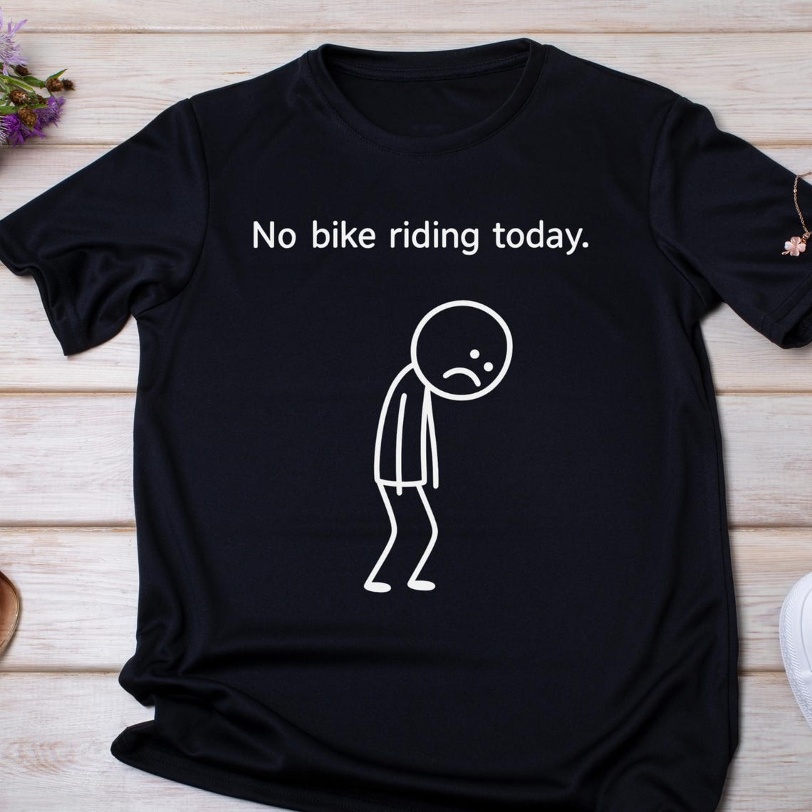 No Bike Riding Today PNG | Funny Cycling Shirt Design | Bold Typography ...