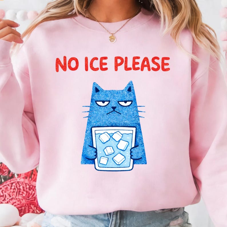 No ICE Please Png, No Ice Cat Meme Png, Pro Immigration Png, Digital ...