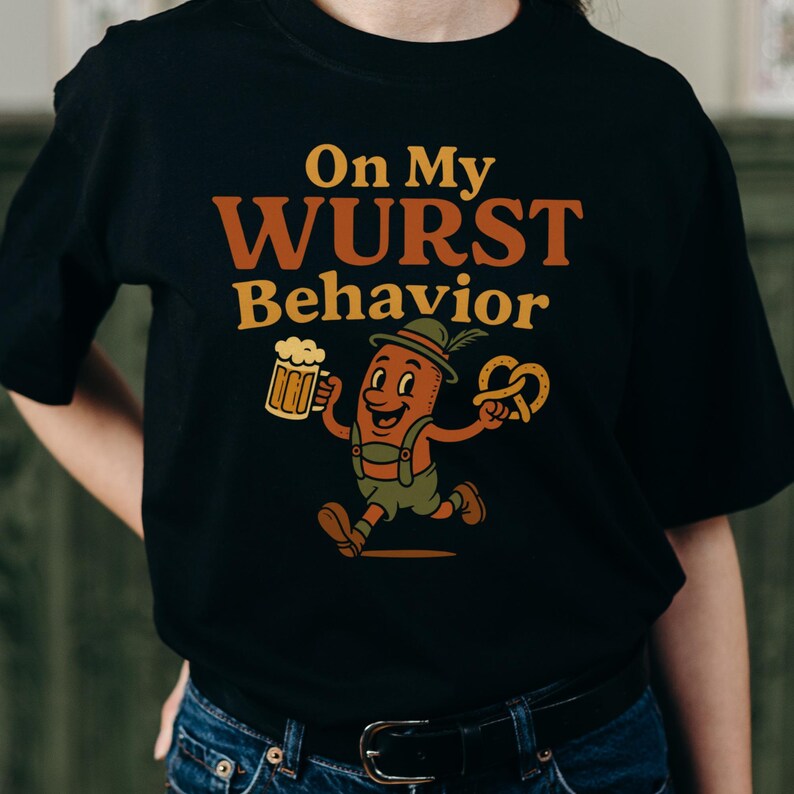 On My Wurst Behavior PNG, Funny Sausage in Lederhosen Beer Oktoberfest ...