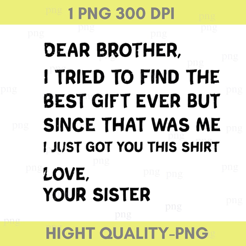 Dear Brother I to Find - Etsy