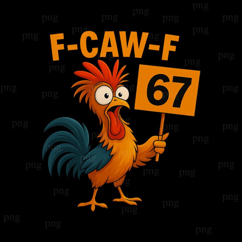 67 PNG, 67 F-CAW-F Rooster PNG, Funny Chicken Whisperer Meme, Fawk off ...