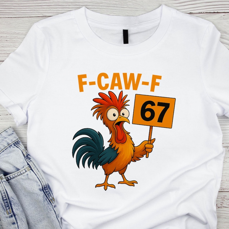 67 PNG, 67 F-CAW-F Rooster PNG, Funny Chicken Whisperer Meme, Fawk off ...
