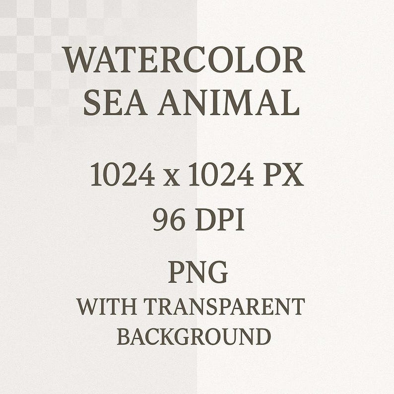 Watercolor Sea Animal Clipart Bundle – Cute Ocean Creatures PNG ...