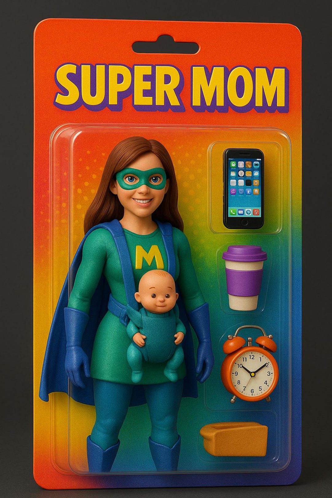 Super Mom Clip Art – Mother’s Day Superhero PNG | Cute Action Figure ...