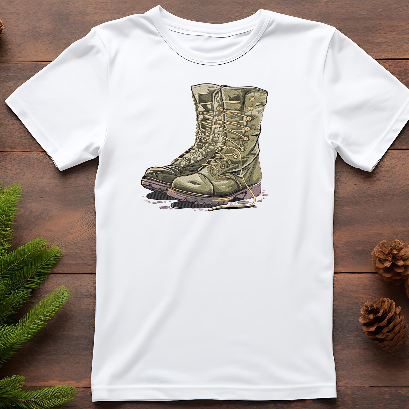 Combat Boots Embroidery Design: Military Tactical Footwear - Etsy