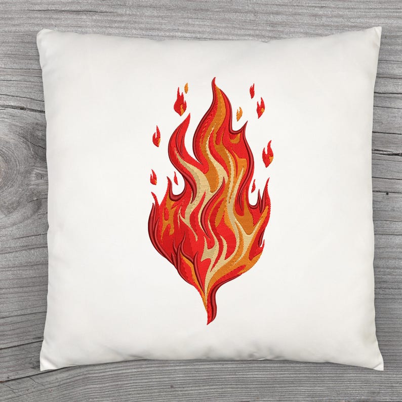 Fire Flame Embroidery Design: Hot Element Machine File - Etsy