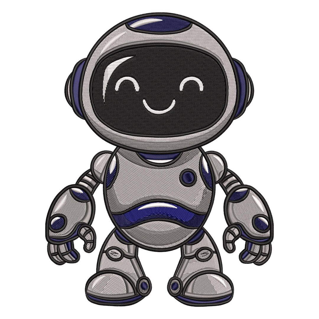 Robot Embroidery Design, Cartoon Tech Machine Embroidery Design ...