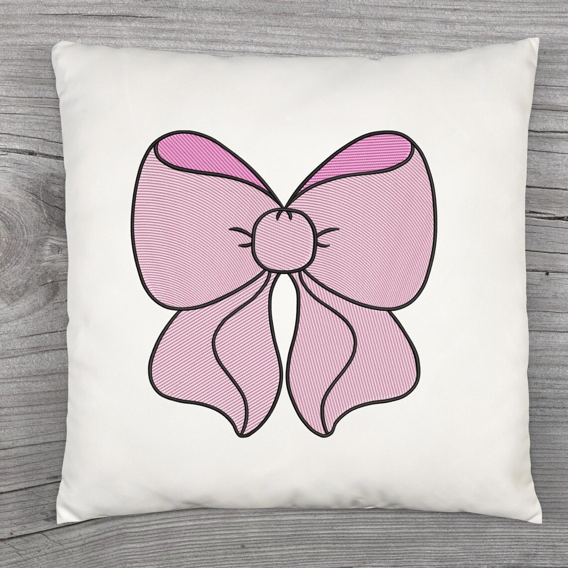 Pink Bow Embroidery Design: Elegant Ribbon Stitch Pattern - Etsy
