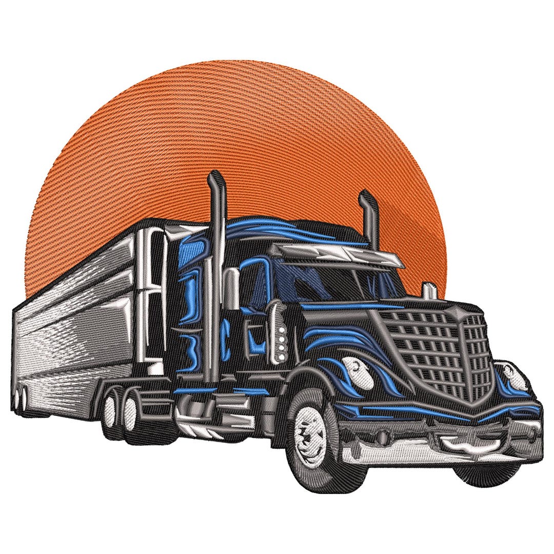 Big Rig Truck Embroidery Design: Semi Truck Machine File - Etsy