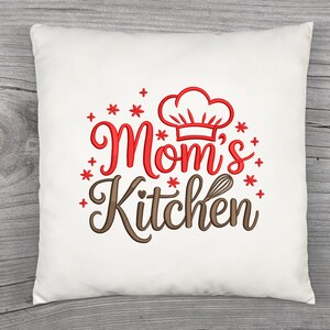Mom's Kitchen Embroidery Design: Chef Hat & Whisk (machine Embroidery ...