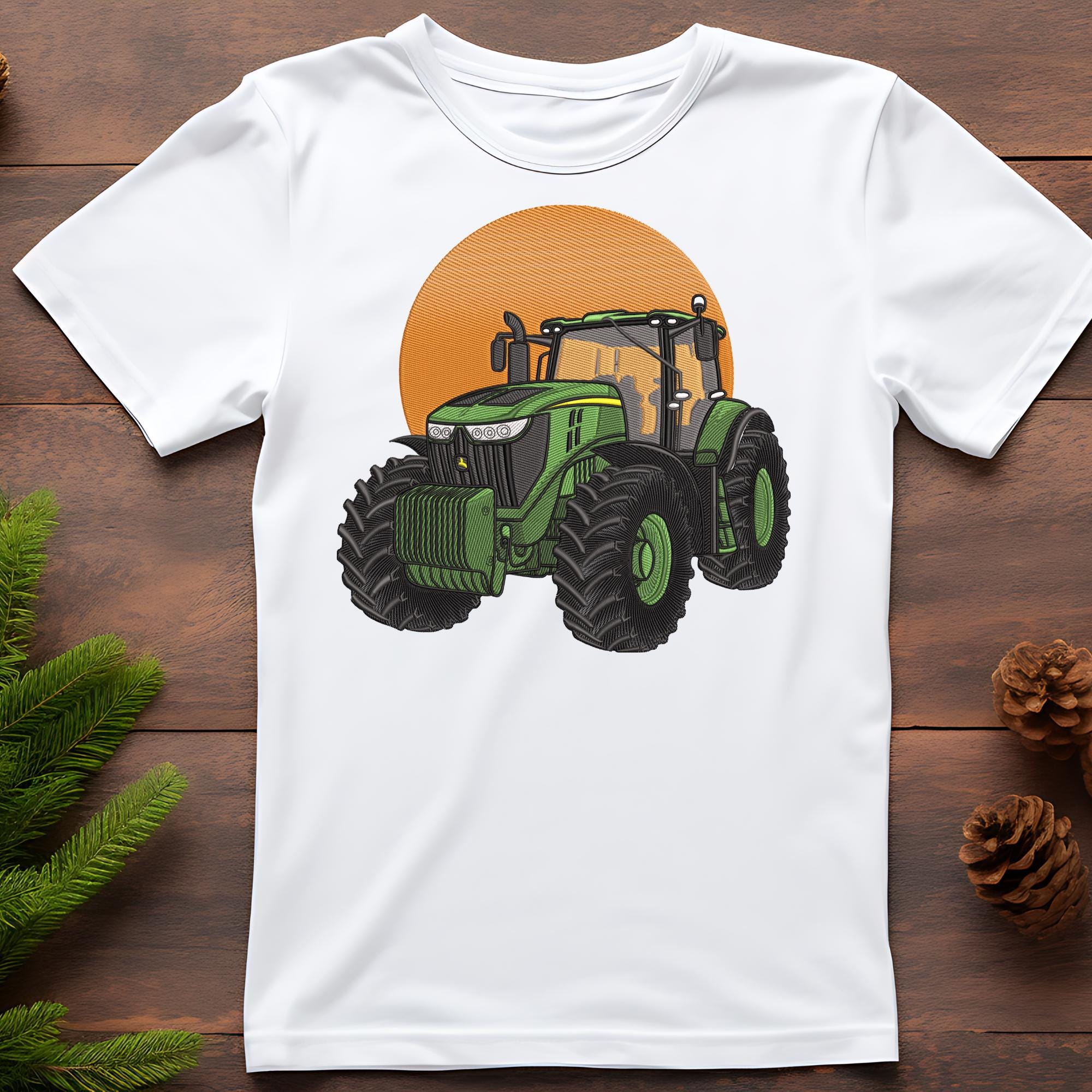 Tractor Embroidery Design,farm Vehicle Machine Embroidery File ...