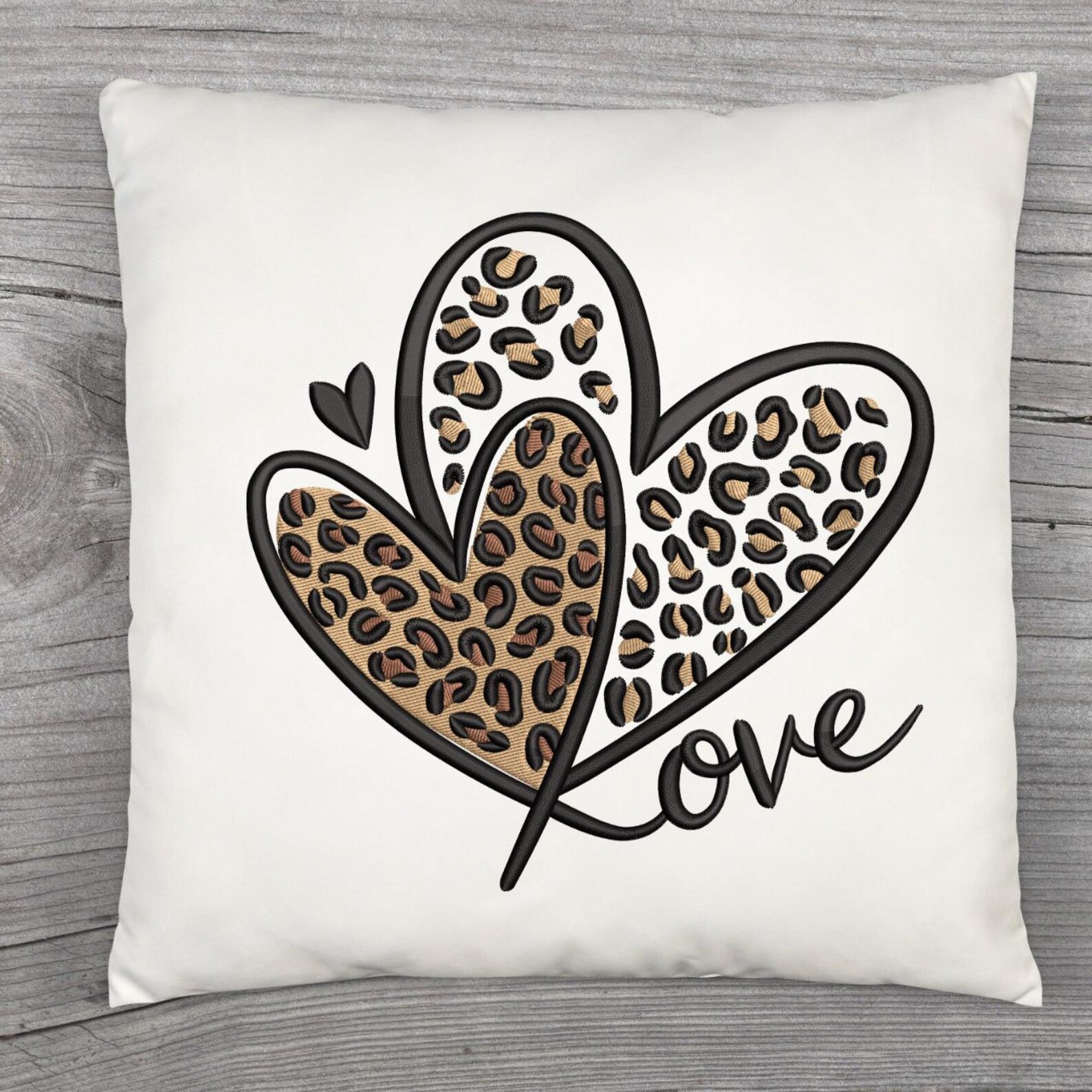 Leopard Hearts Love – Trendy Animal Print Embroidery File - Etsy