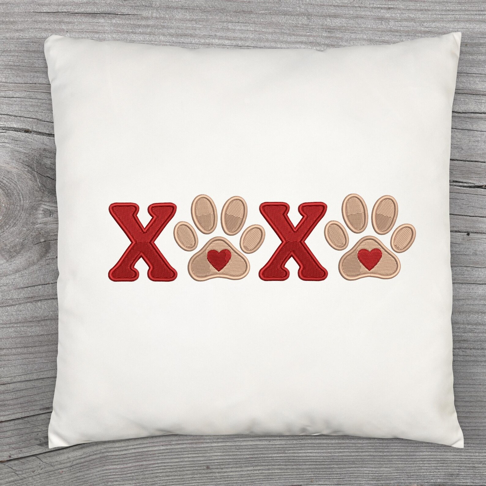 XOXO Paw Print Machine Embroidery Design: Pet Valentine File - Etsy