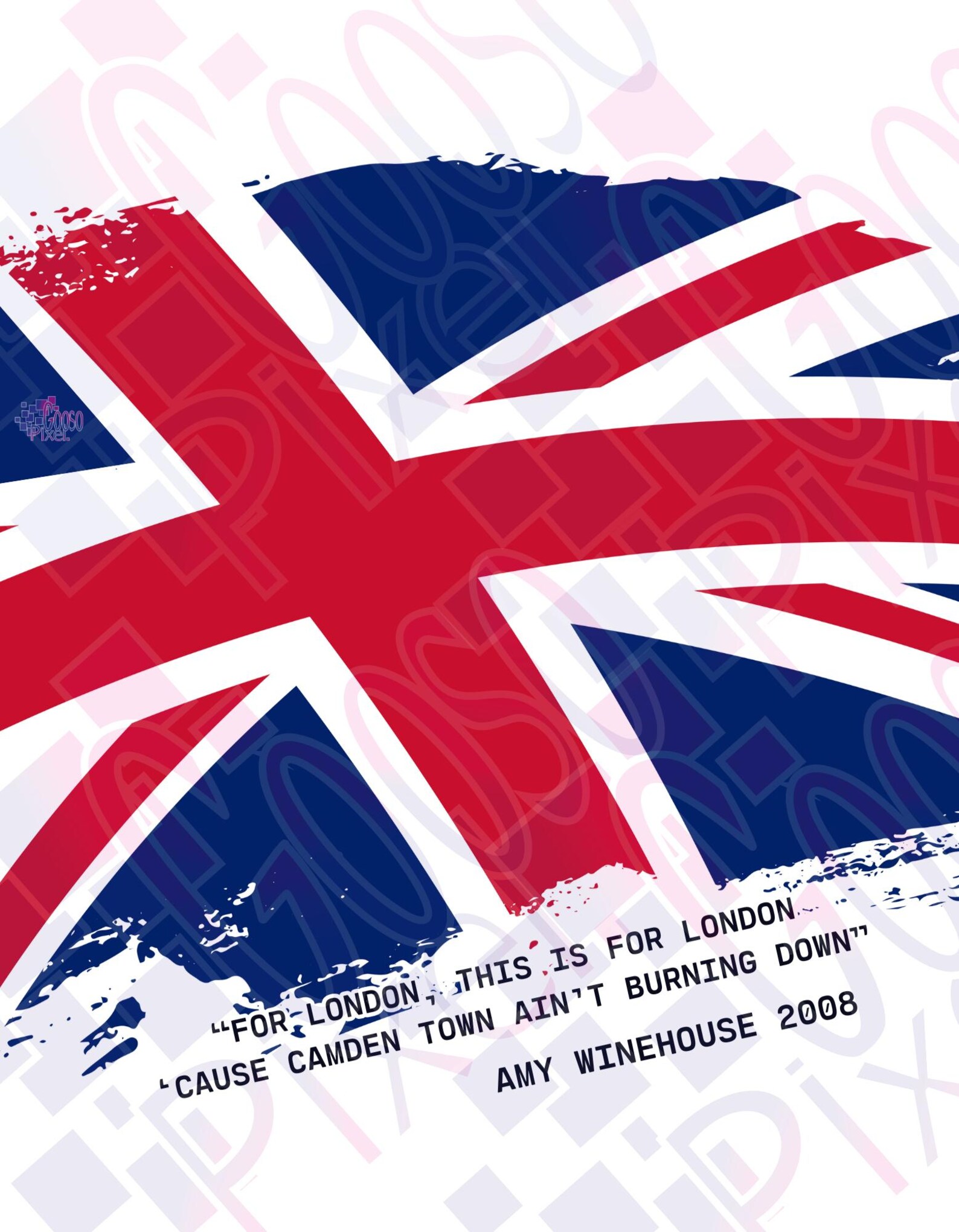 Amy Winehouse UK Flag Art: Grammy Night Quote - Etsy