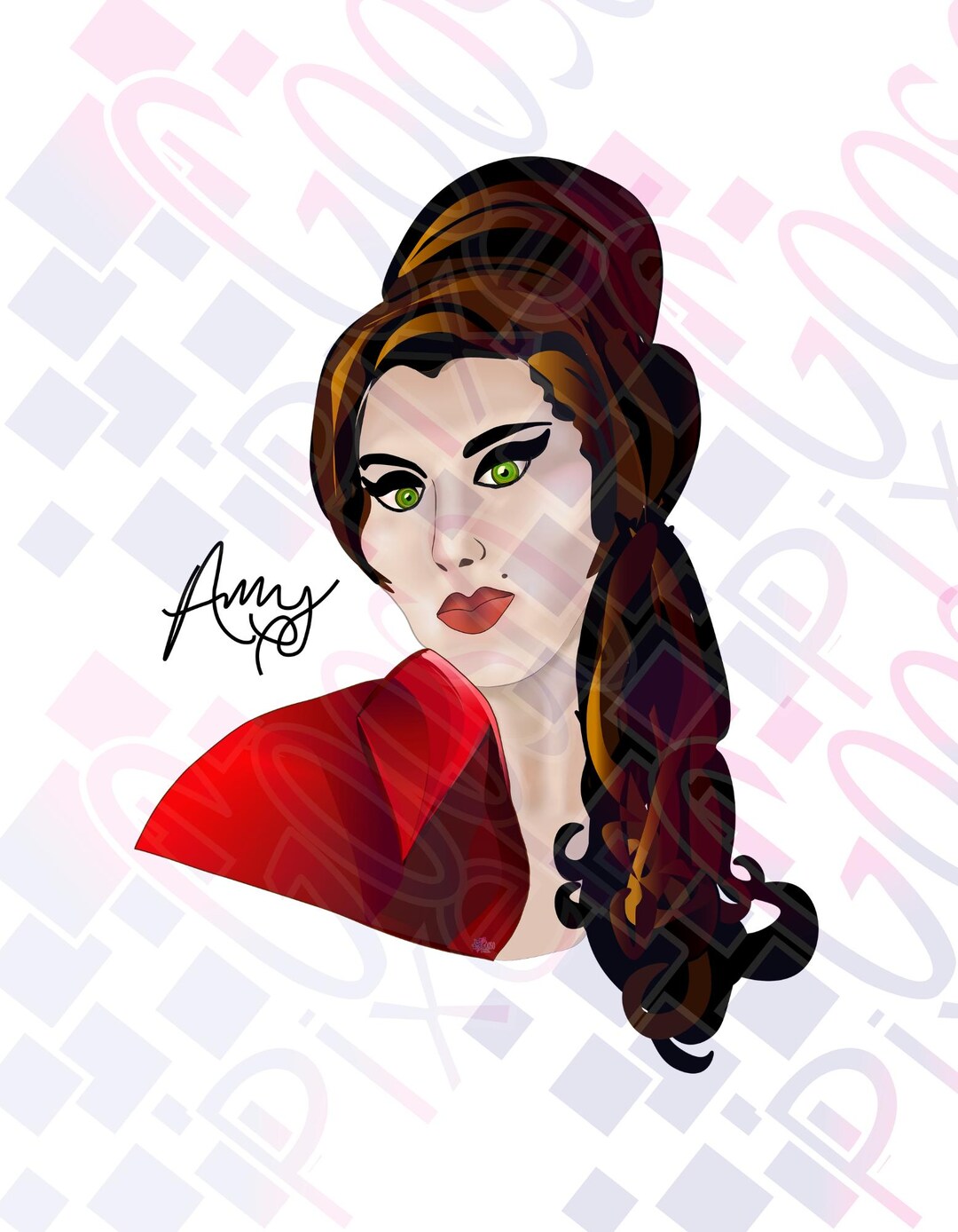 Amy Winehouse Digital Portrait Amy Winehouse Posters Amy Winehouse ...