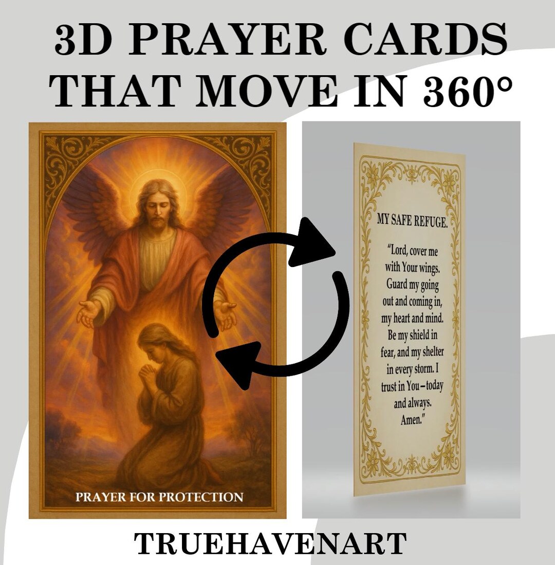 3D Prayer Card Bundle | 5 Rotating Designs - Etsy
