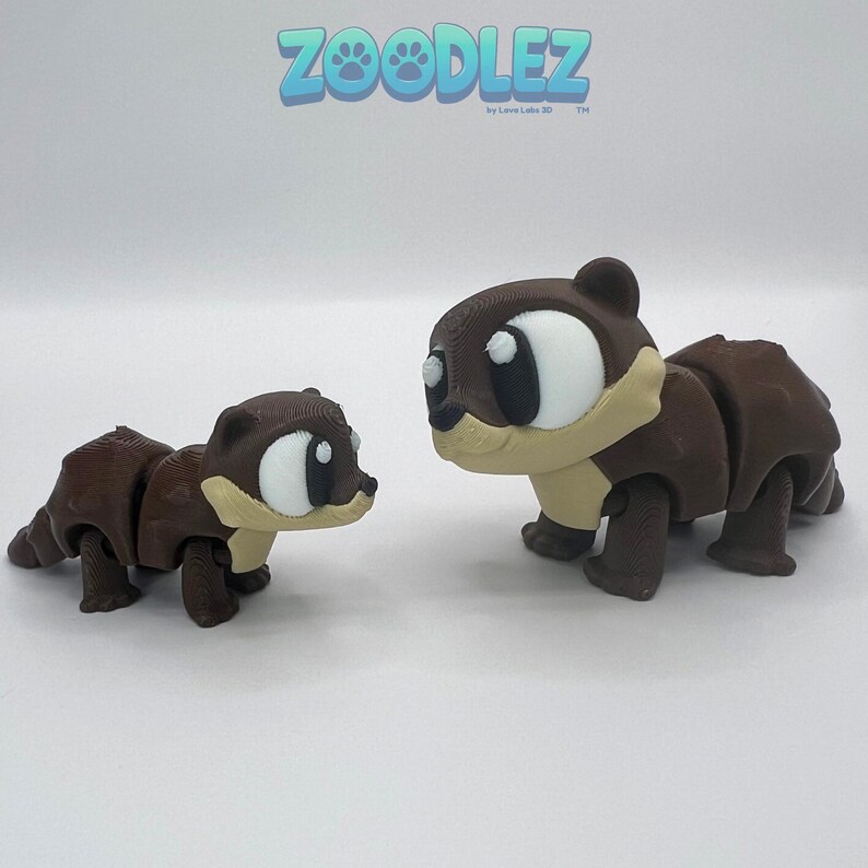 River Otter | Baby River Otter | Desk Pet | 3d Printed Articulating ...