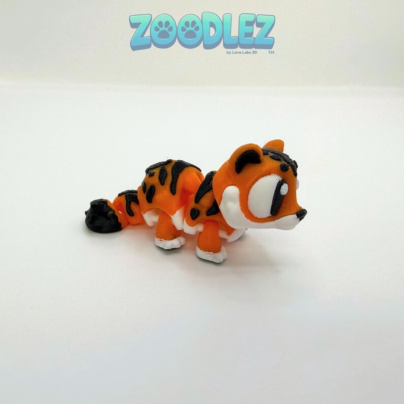 MINI 3D Printed Tiger | Tiny Wild Animal Figurine - Etsy
