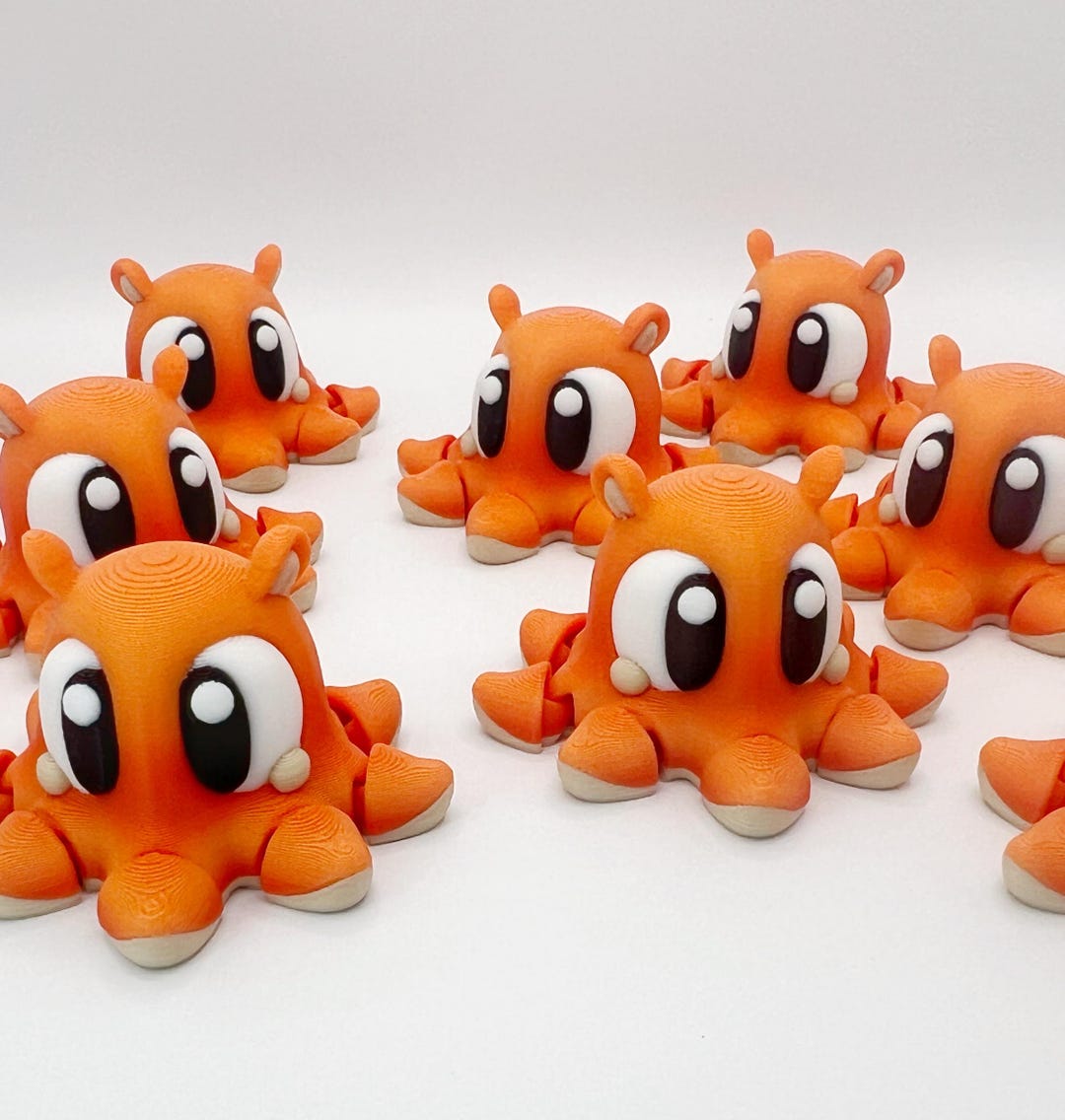 3D Printed Flapjack Octopus Fidget: Kawaii Desk Pet - Etsy