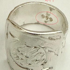 Fine Silver Ladybug Ring, Beautiful .999 Silver Jewelry Ring Size 6 US ...